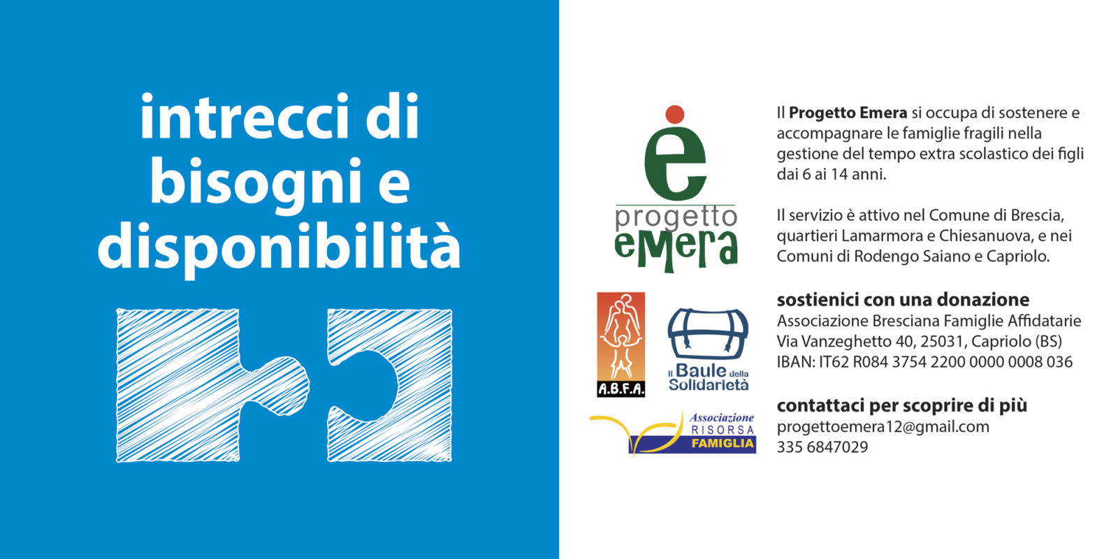 Il progetto EMERA – Coordinamento Famiglie Affidatarie (BS)